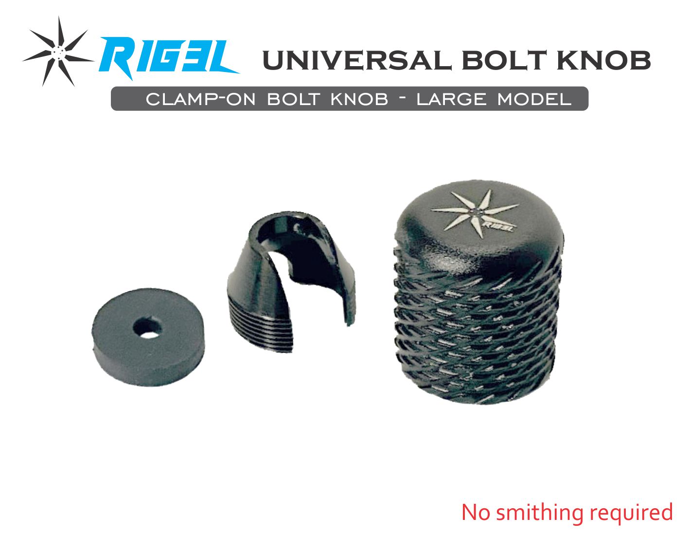 Accessories: RIG3L Bolt Knob - Large Black
